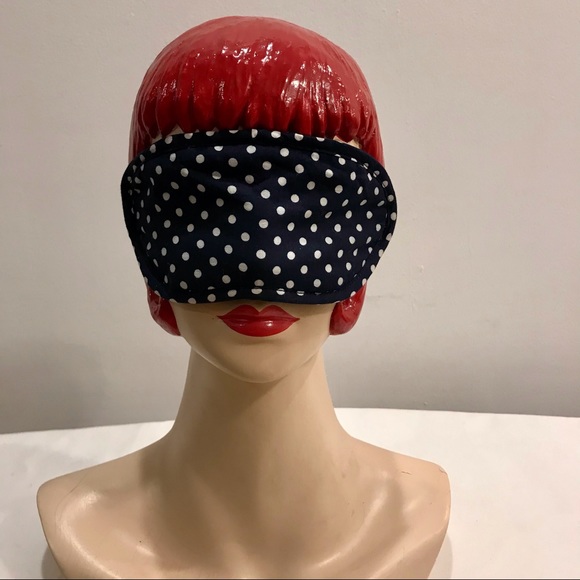 J. Crew | Accessories | J Crew Navy And White Polka Dot Mask One Size ...